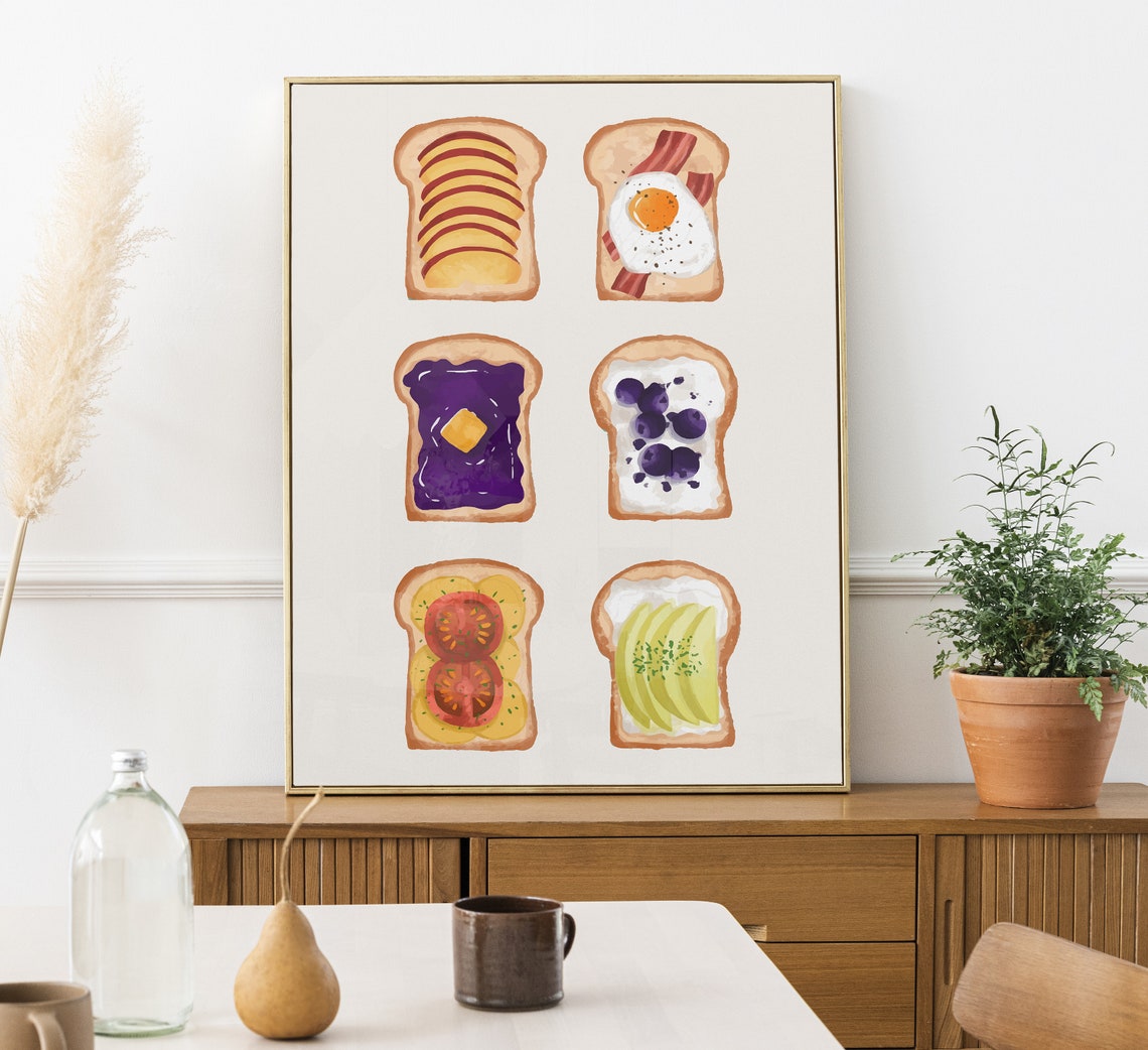 Toast Poster Kitchen Print Funny Poster French Toast Print - Etsy