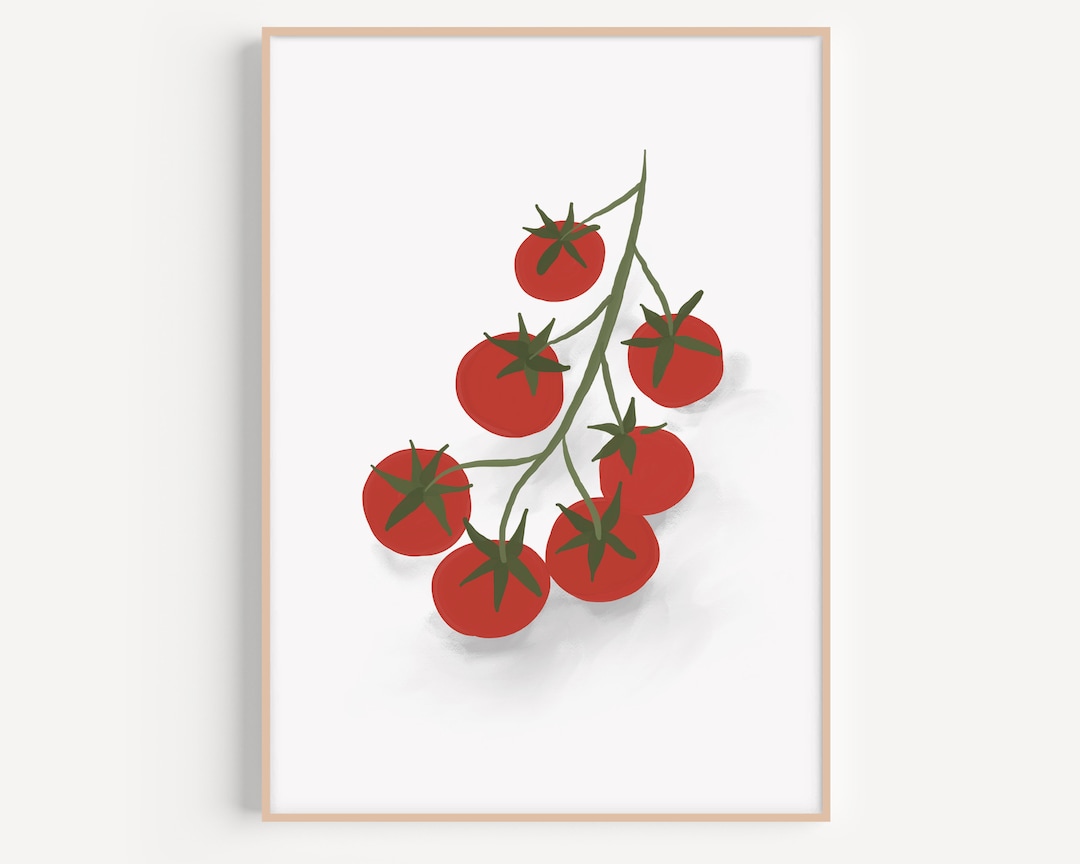 Tomato Wall Art, Food Poster, Tomato Print, Tomato Poster, Kitchen ...