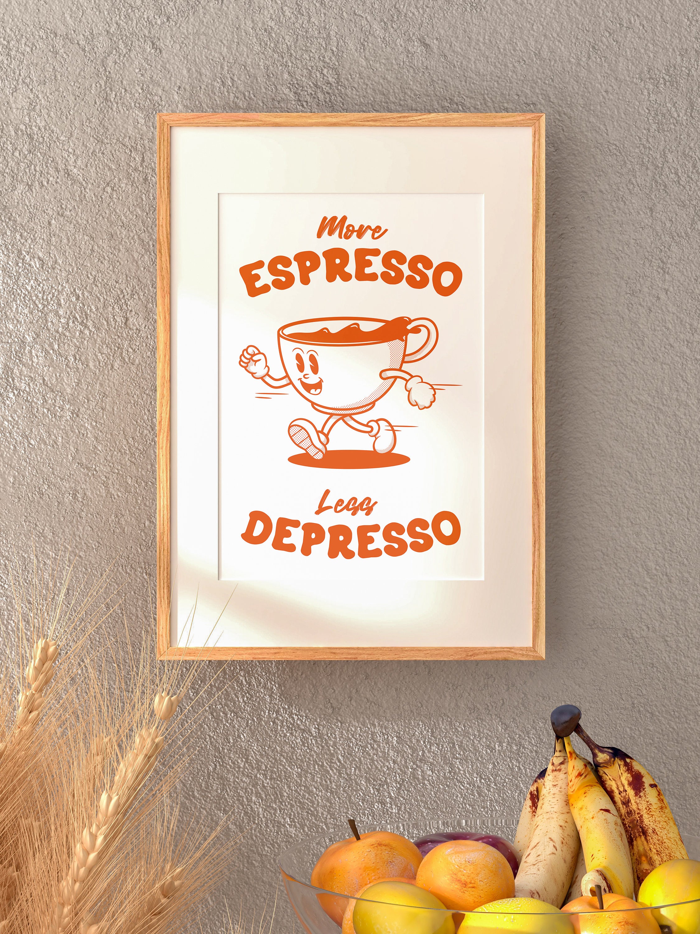 More Espresso Less Depresso Poster Coffee Print Kicthen - Etsy