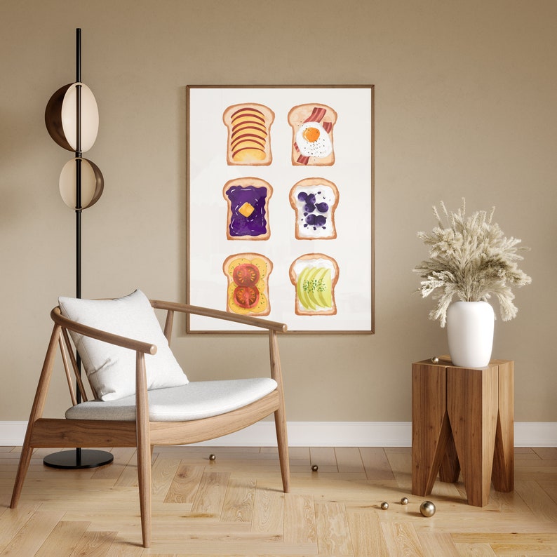 Toast Poster, Kitchen Print, Funny Poster, French Toast Print, Food Art ...