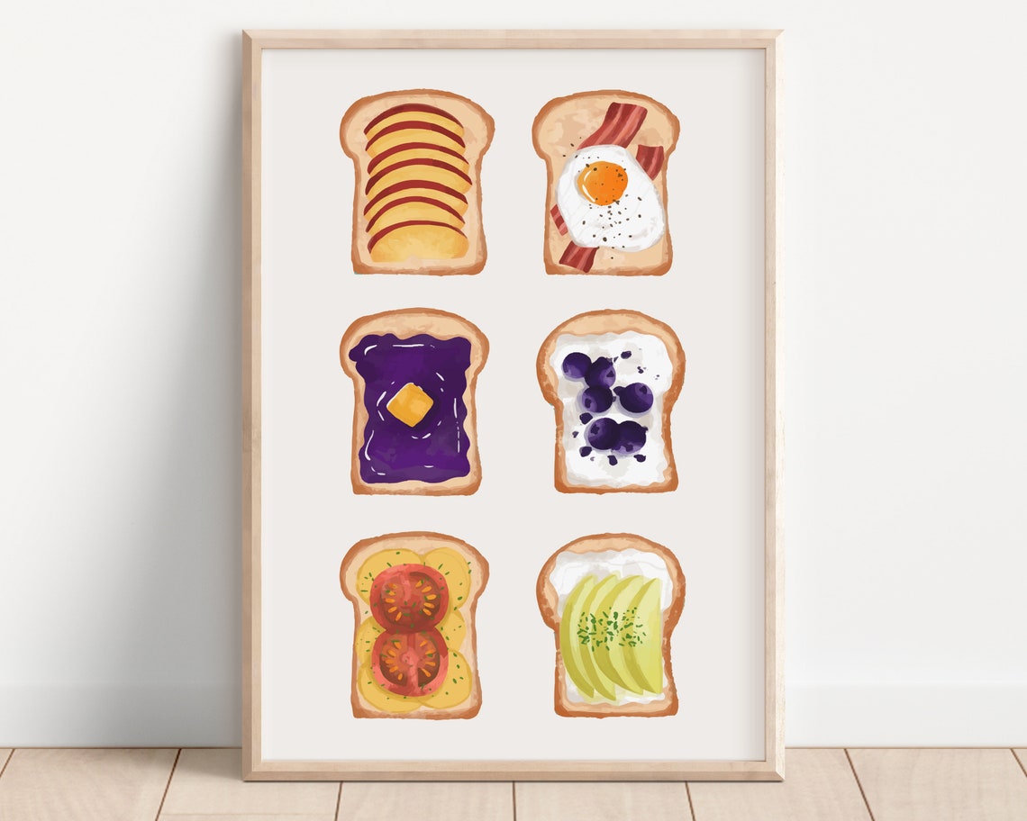 Toast Poster Kitchen Print Funny Poster French Toast Print - Etsy