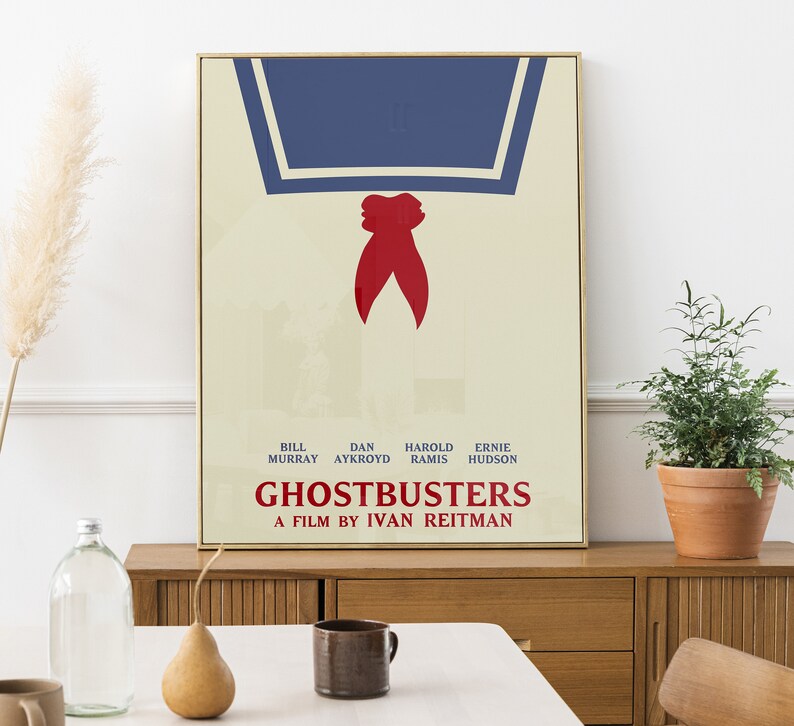 Ghostbusters Movie Poster, 80s Movie Poster, Ecto-1 Poster, Retro Movie ...