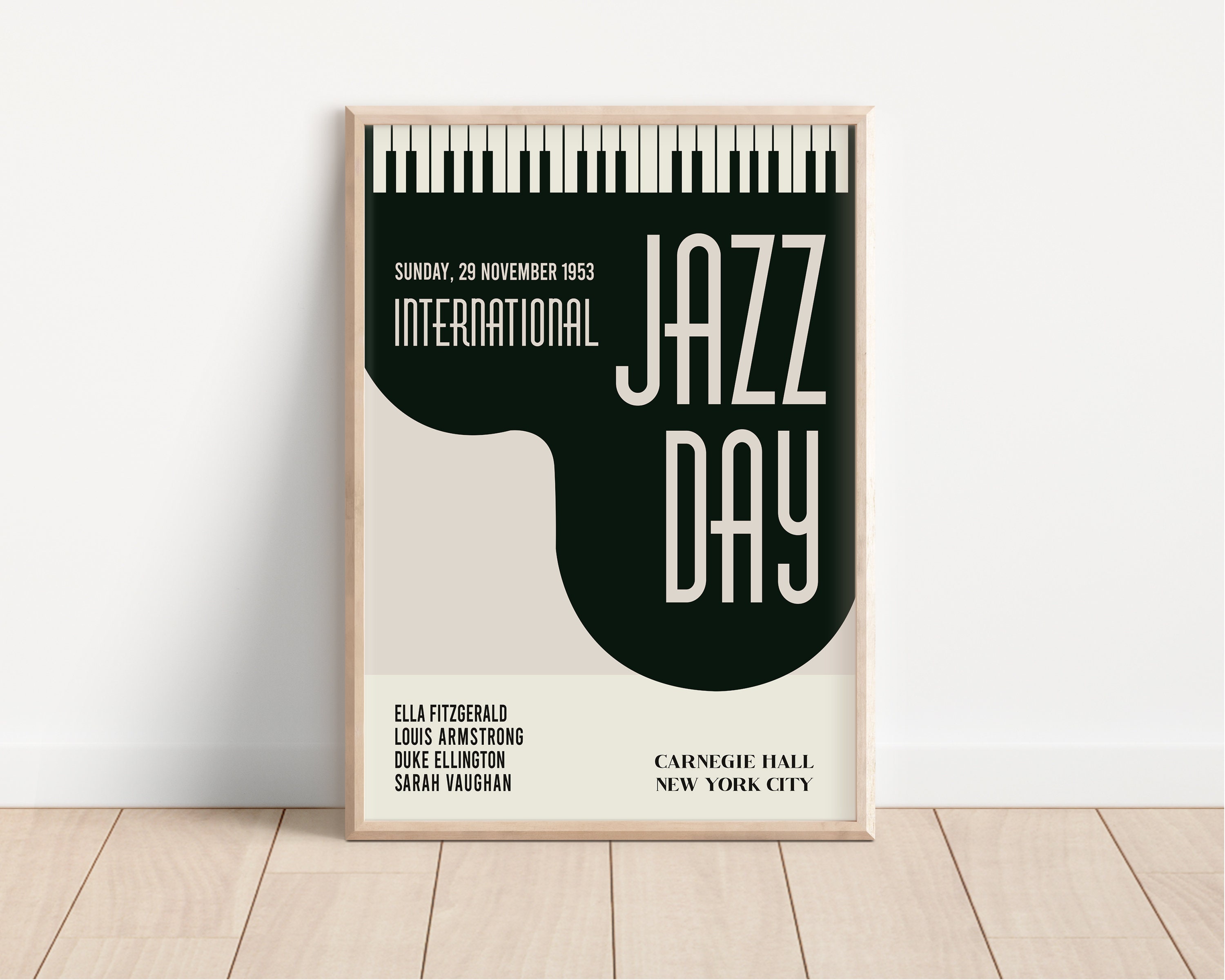 Jazz Poster, Jazz Festival Printable Wall Art, Digital Download Poster ...