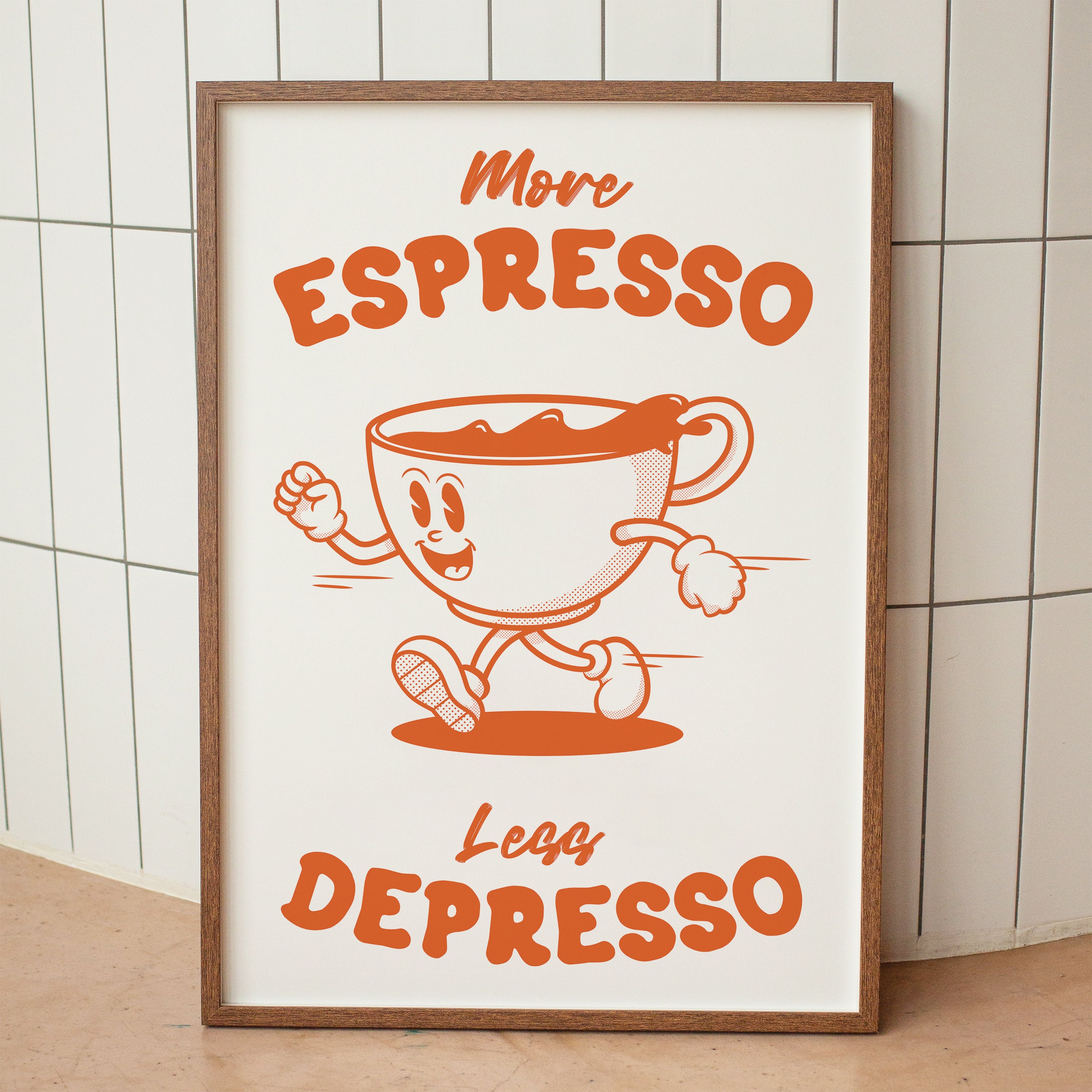 More Espresso Less Depresso Poster Coffee Print Kicthen - Etsy