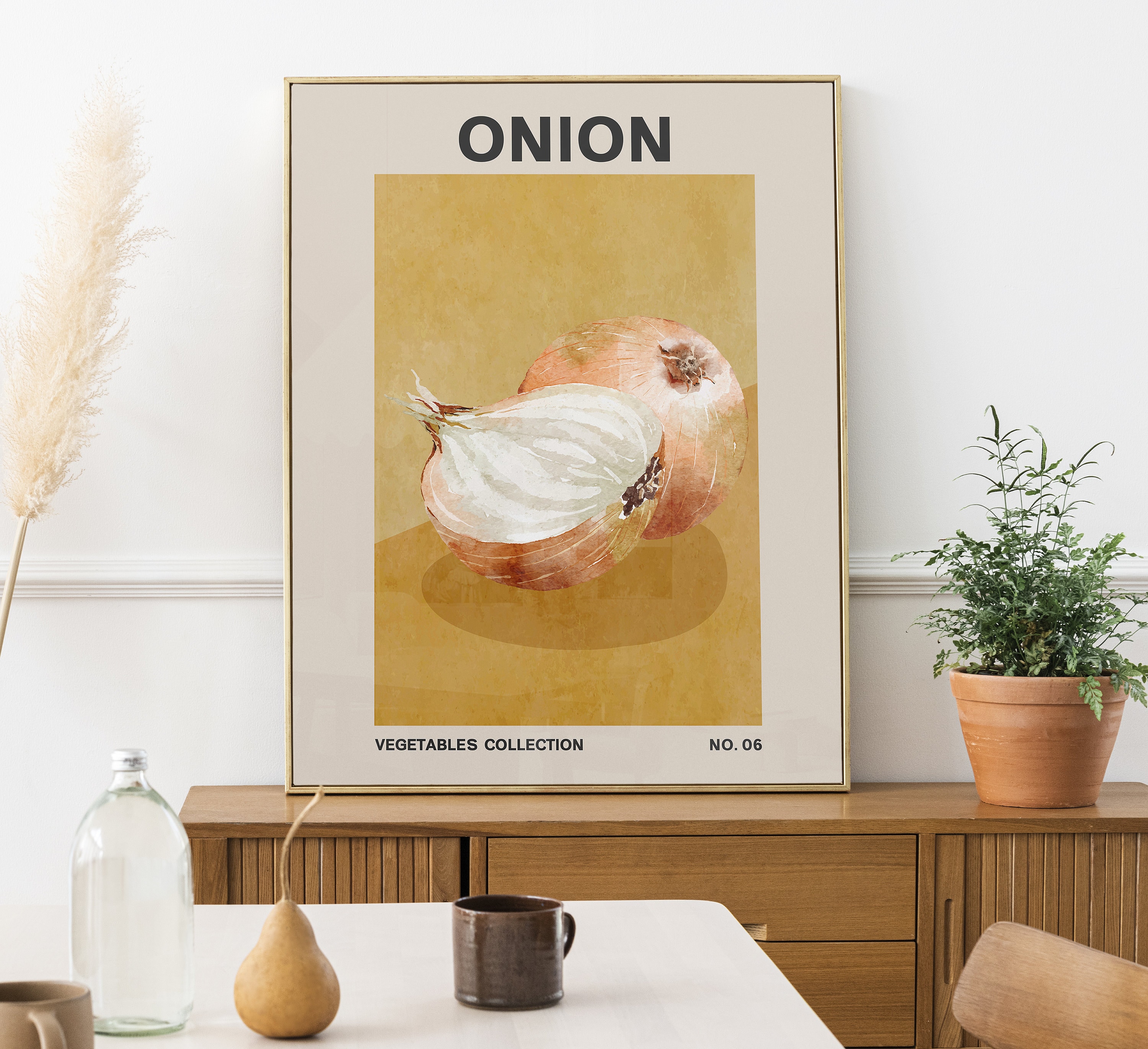 Retro Onion Poster Onion Wall Art Food Poster Onion Print - Etsy