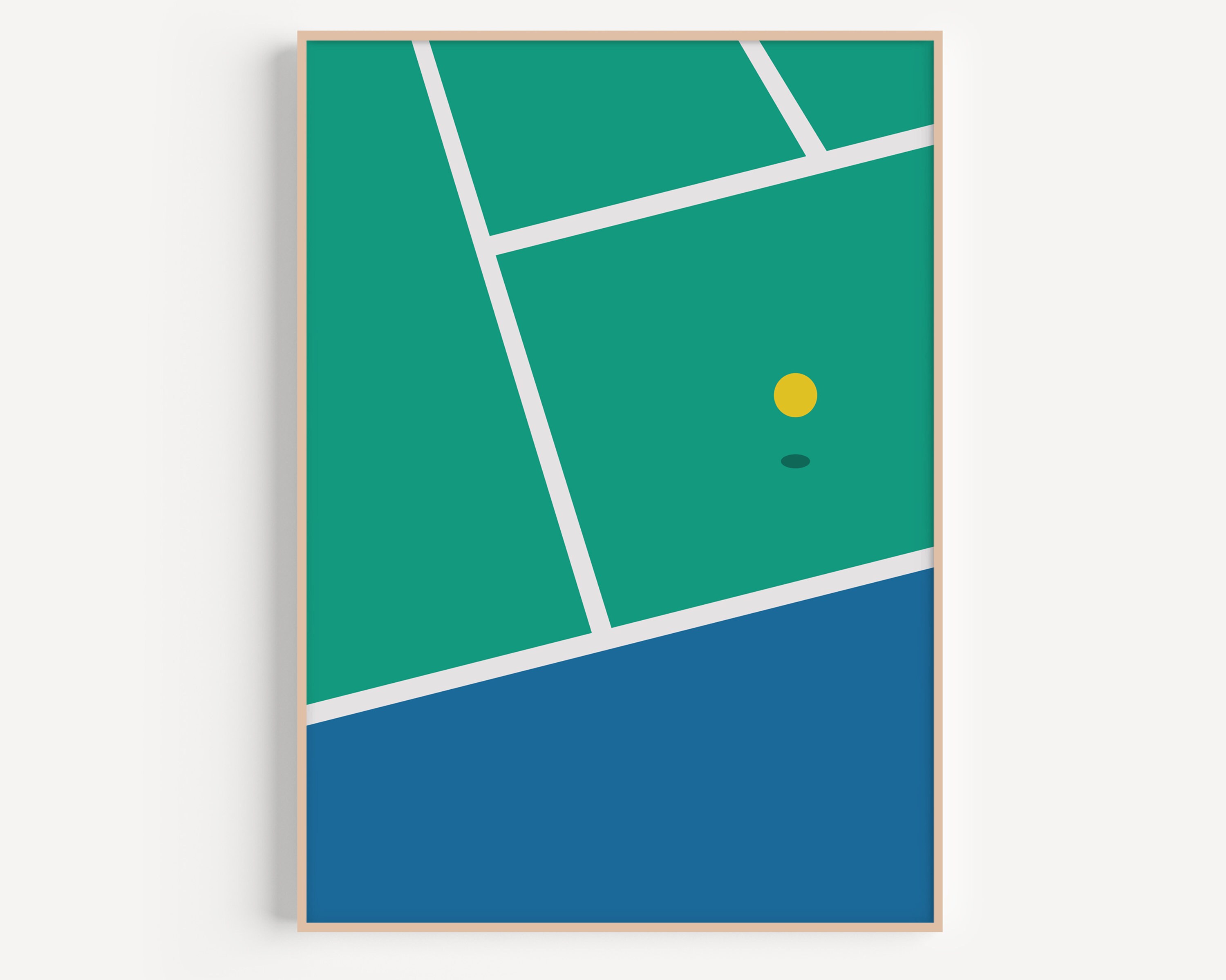 Tennis Court Poster, Retro Sport Poster, Vintage Tennis Poster, Digital ...
