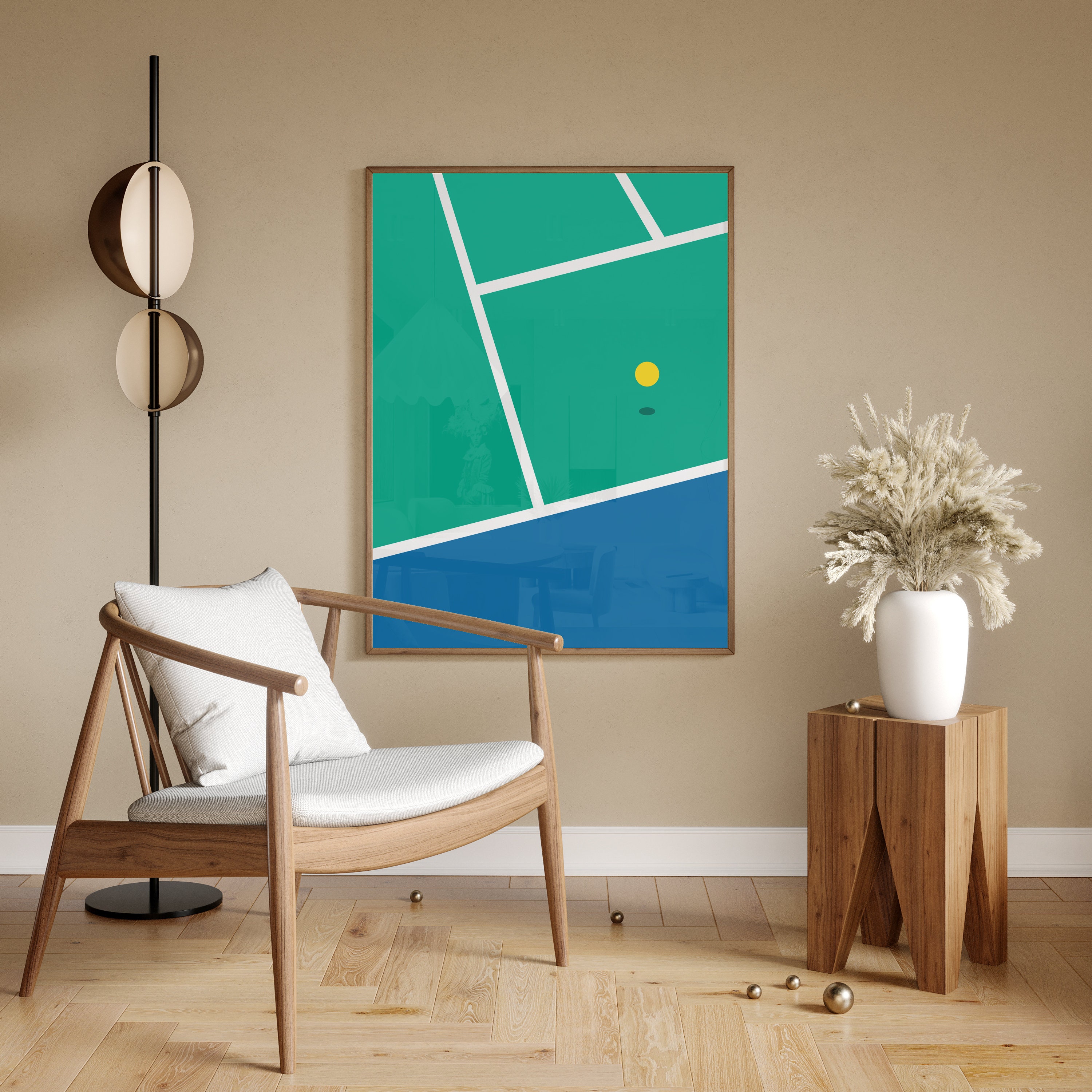 Tennis Court Poster, Retro Sport Poster, Vintage Tennis Poster, Digital ...