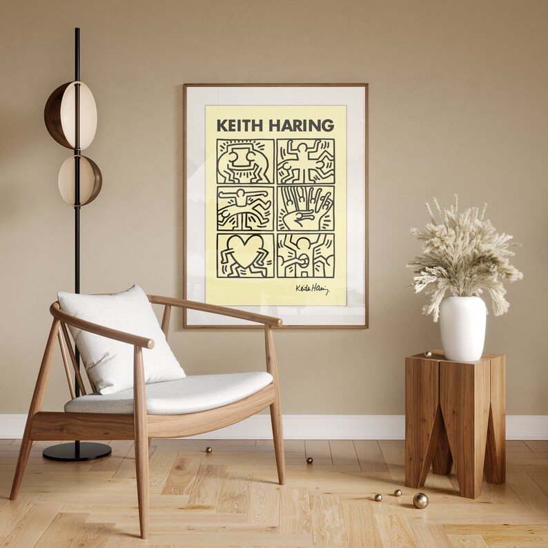 Keith Haring Exhibition Poster Pop Art Poster Pop Art Love - Etsy