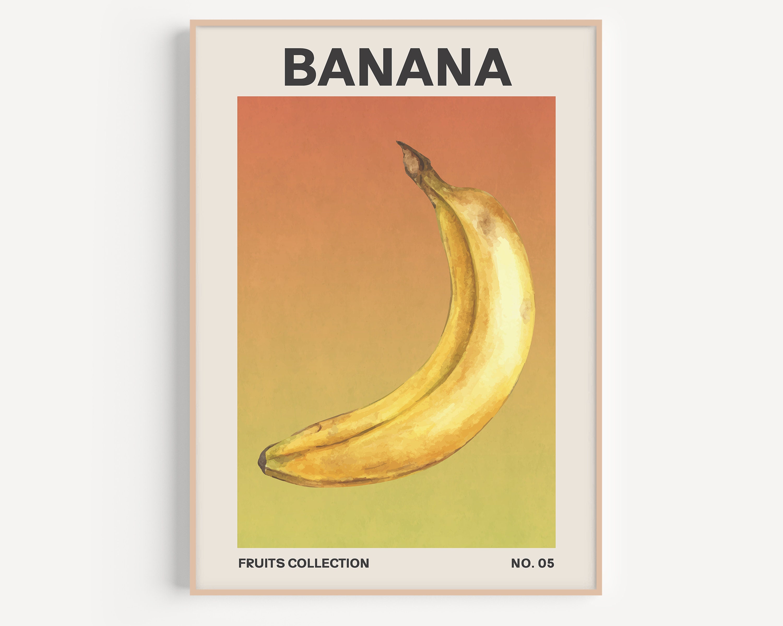 Banana Print, Kitchen Print, Fruit Wall Art, Fruit Poster, Kitchen Wall ...