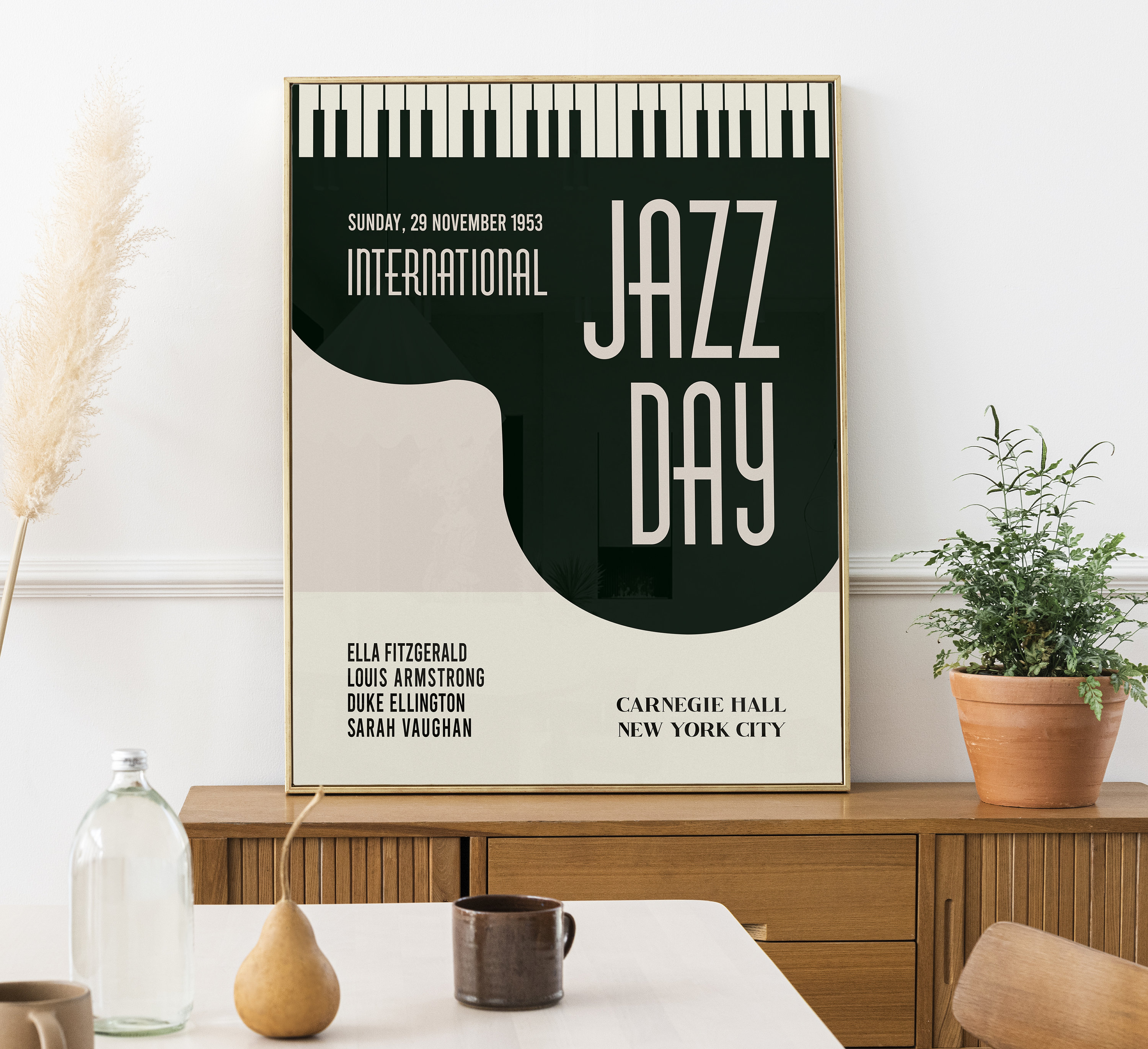 Jazz Poster, Jazz Festival Printable Wall Art, Digital Download Poster ...