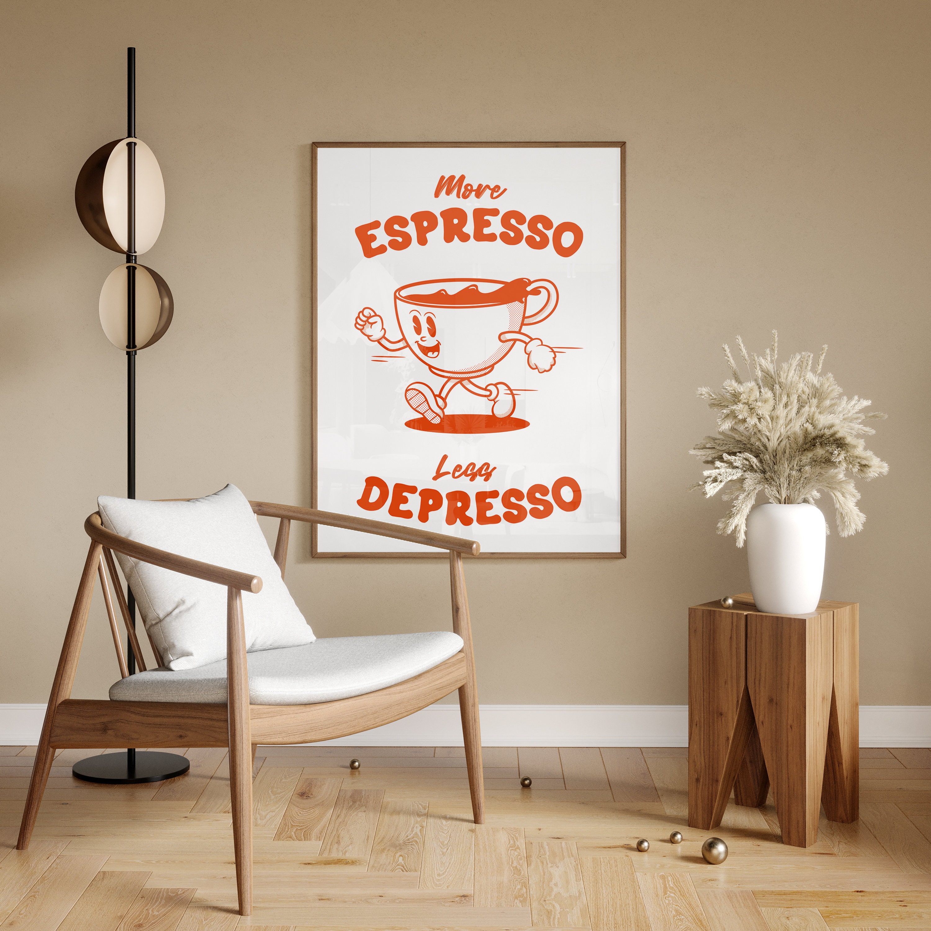 More Espresso Less Depresso Poster Coffee Print Kicthen - Etsy