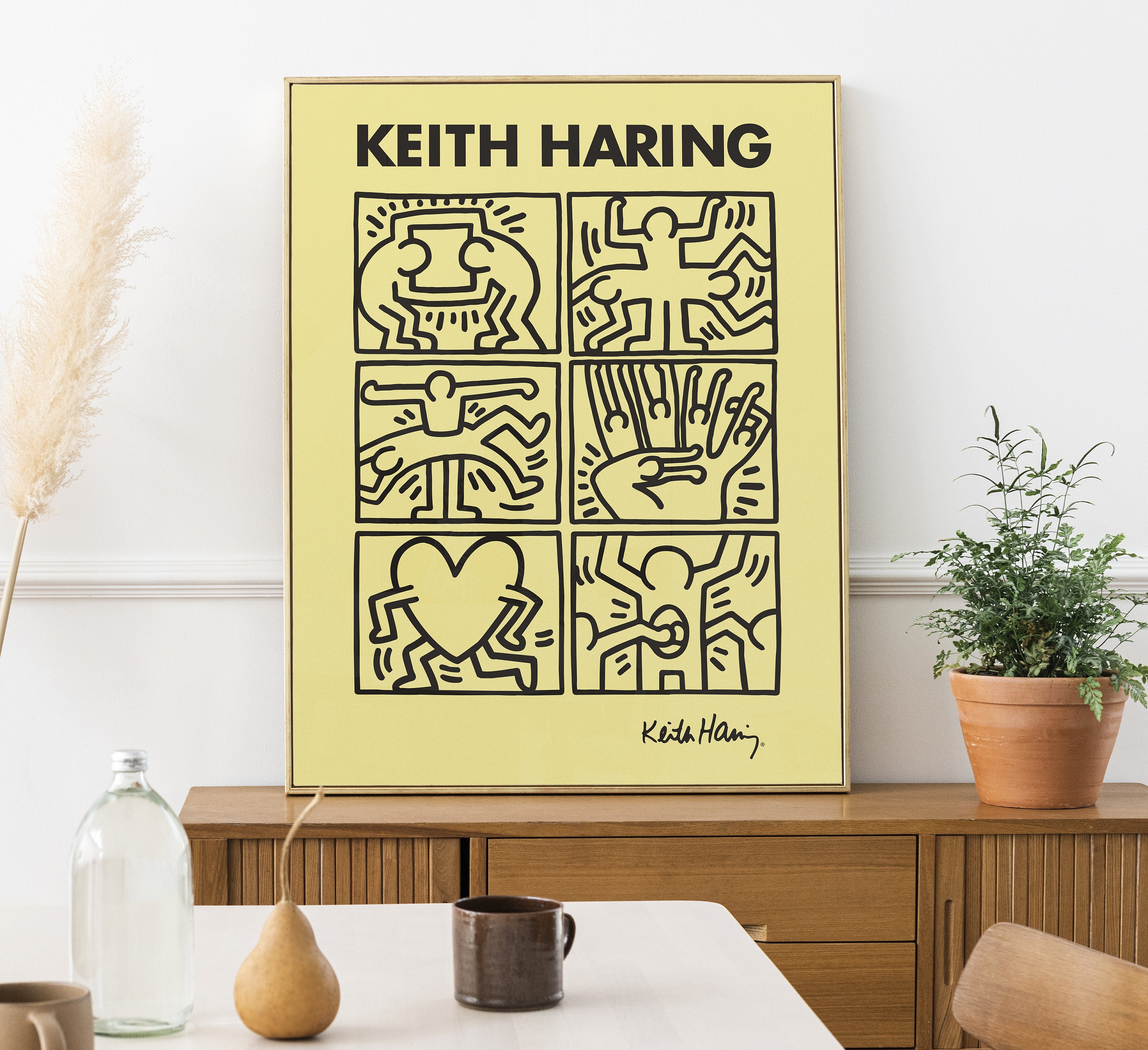 Keith Haring Exhibition Poster, Pop Art Poster, Pop Art Love ...