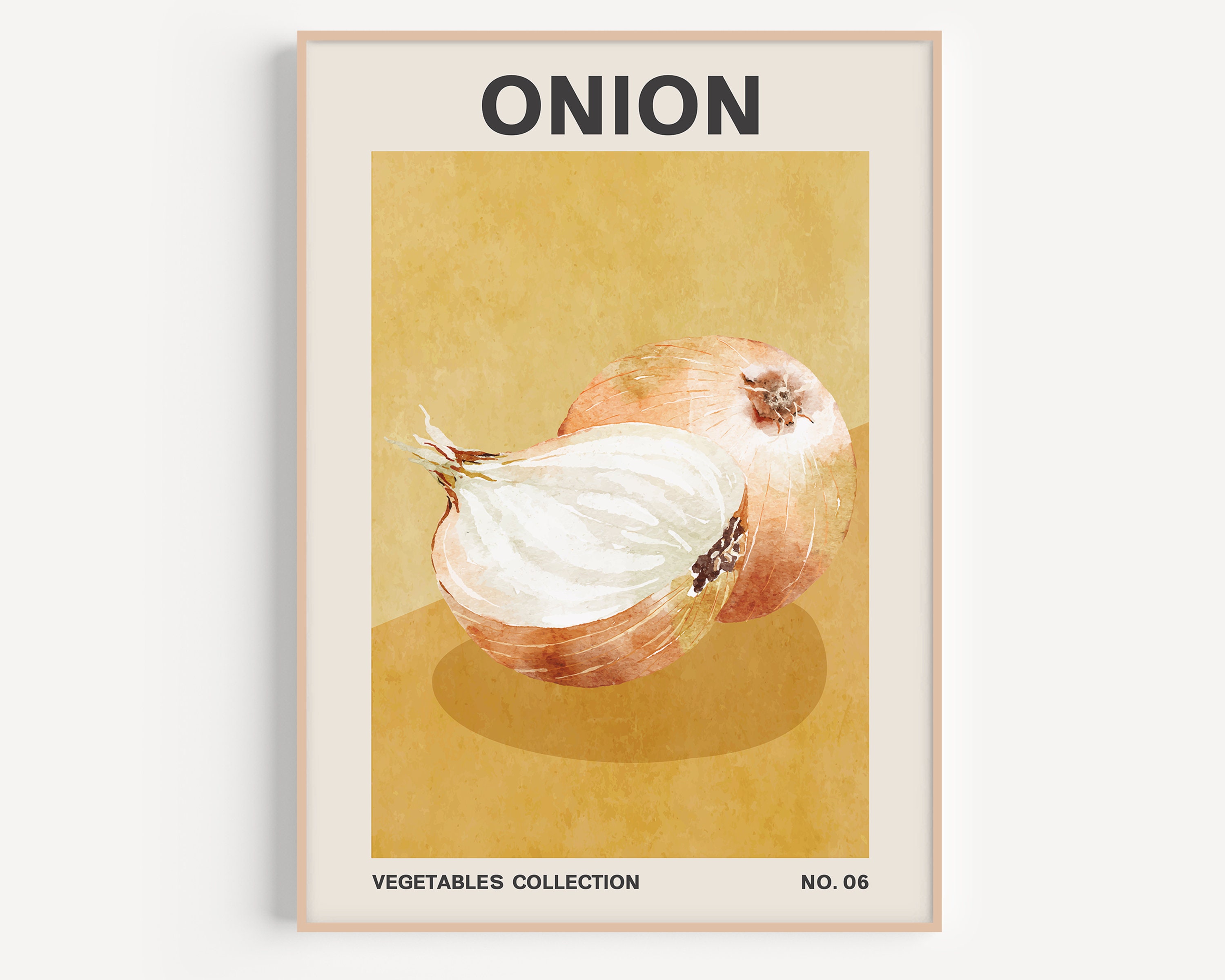 Retro Onion Poster, Onion Wall Art, Food Poster, Onion Print, Kitchen ...