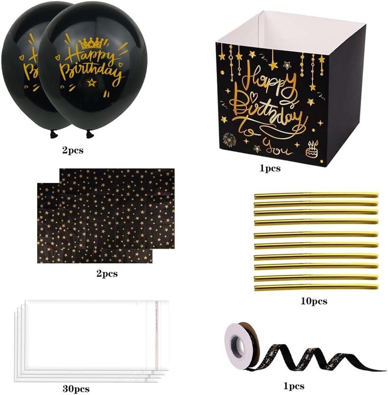 Happy Birthday Handmade Money Box Funny Pull Money Balloon Box for Cash ...