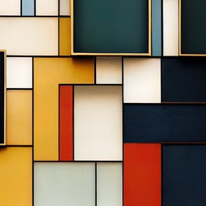 Abstract Rectangles Wall Art Colorful Rectangle Shaped Arts Printable ...