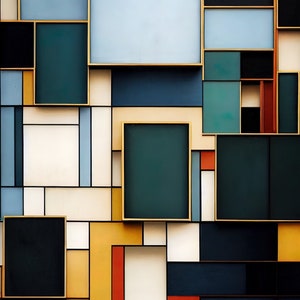 Abstract Rectangles Wall Art | Colorful | Rectangle Shaped Arts ...