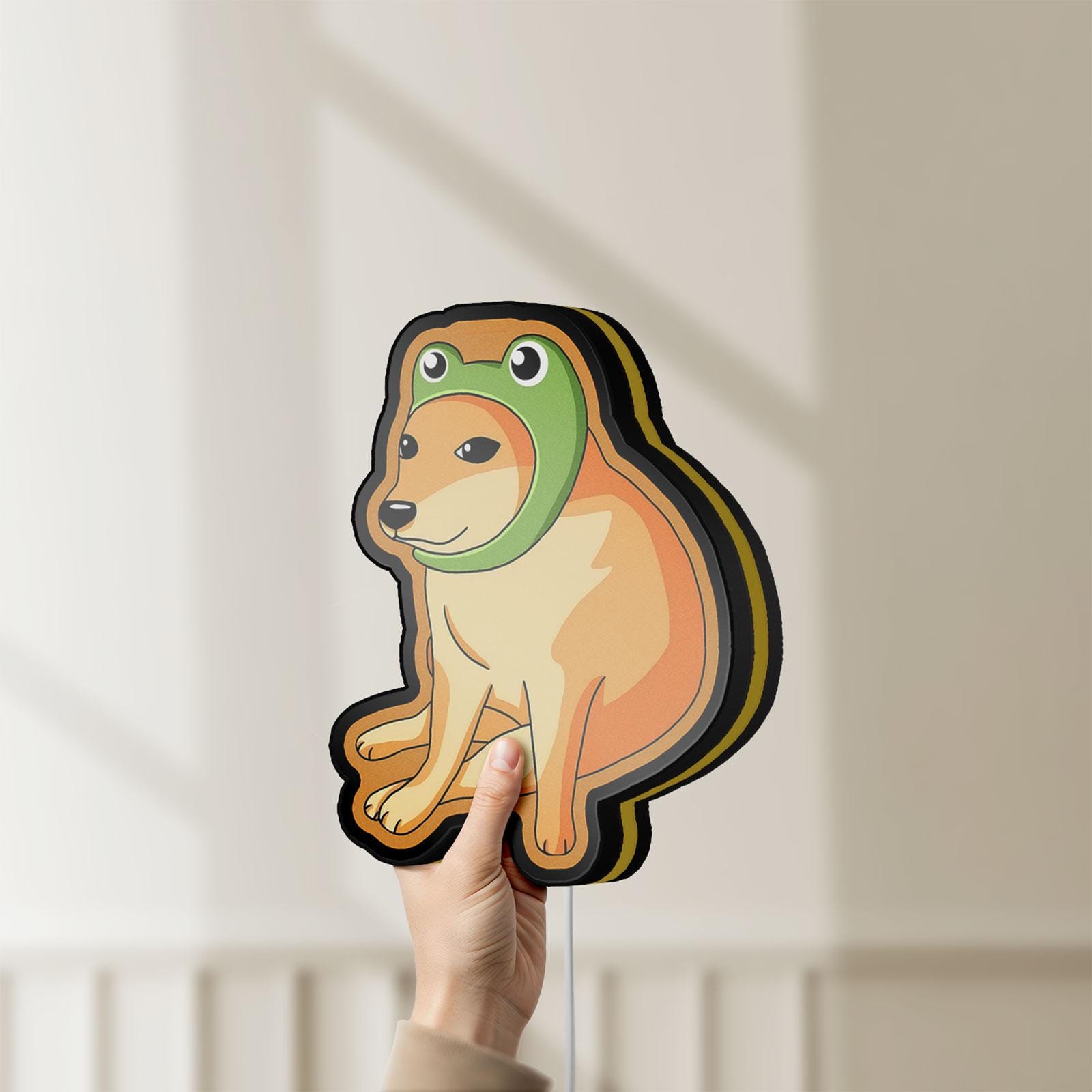 Cheems Dog 3D Light Box, Funny Meme Led Night Light, Cute Internet ...