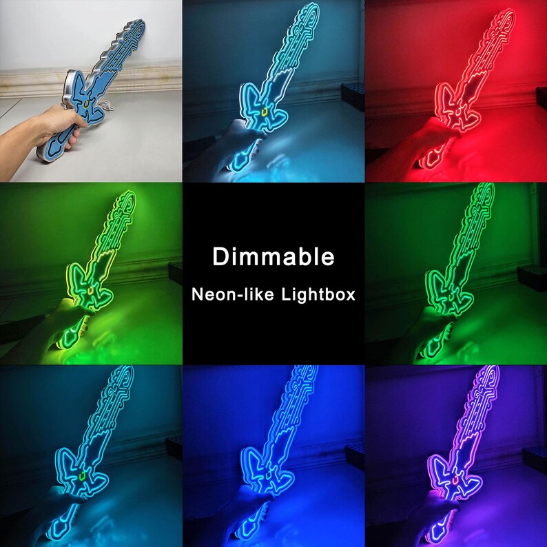 3d Lighted Legend of Zelda Master Sword | Led Master Sword Decoration ...