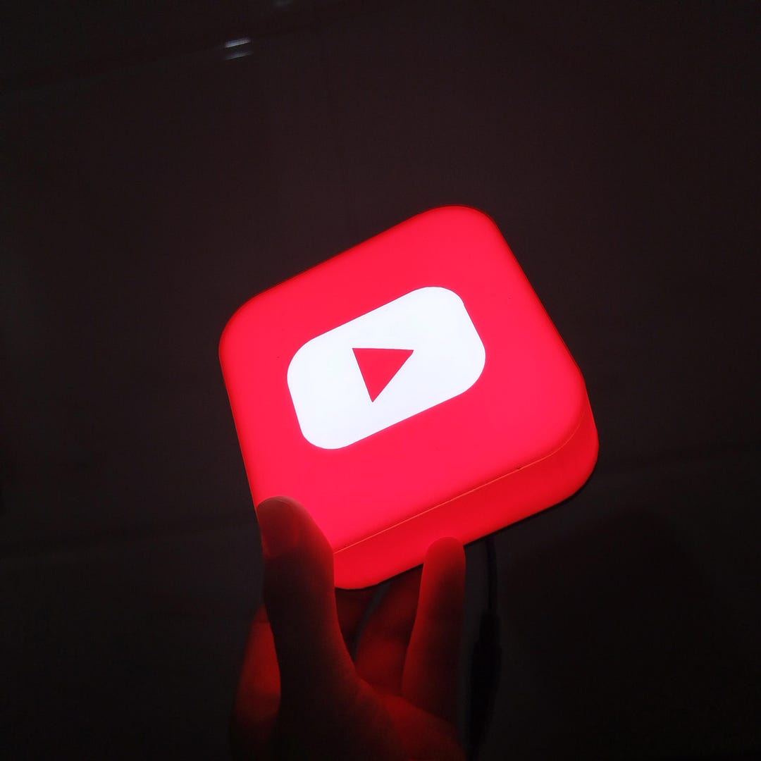 Custom Youtube Light Box, Play Button LED Night Light, Ideal for ...