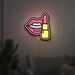 Lipstick 3D Novelty Light Box, Elegant Beauty Salon Wall Art, Feminine ...