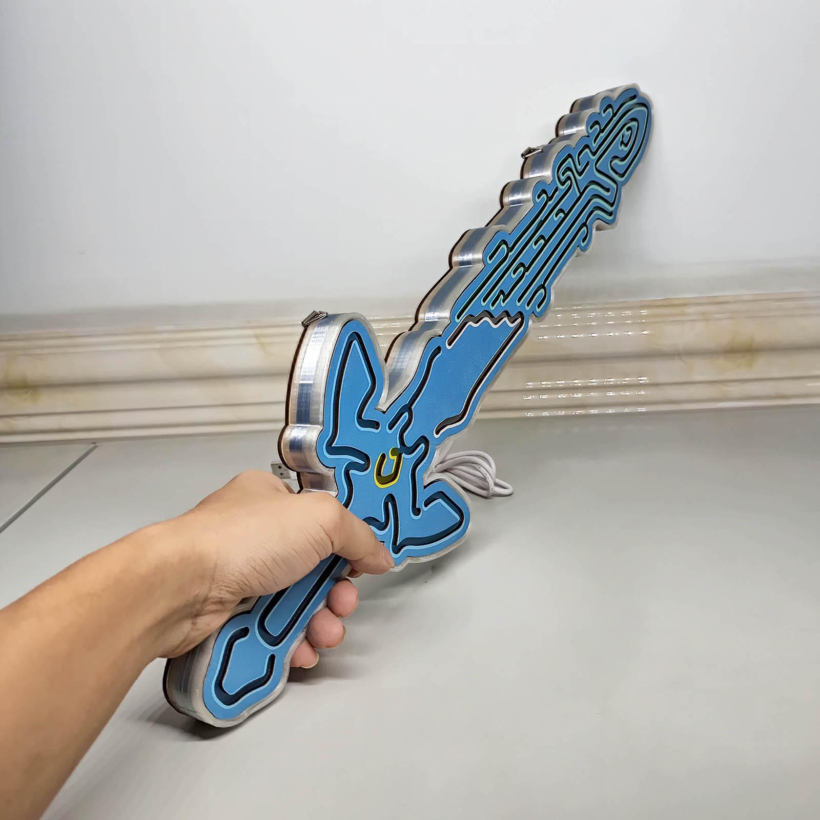 3d Lighted Legend of Zelda Master Sword | Led Master Sword Decoration ...