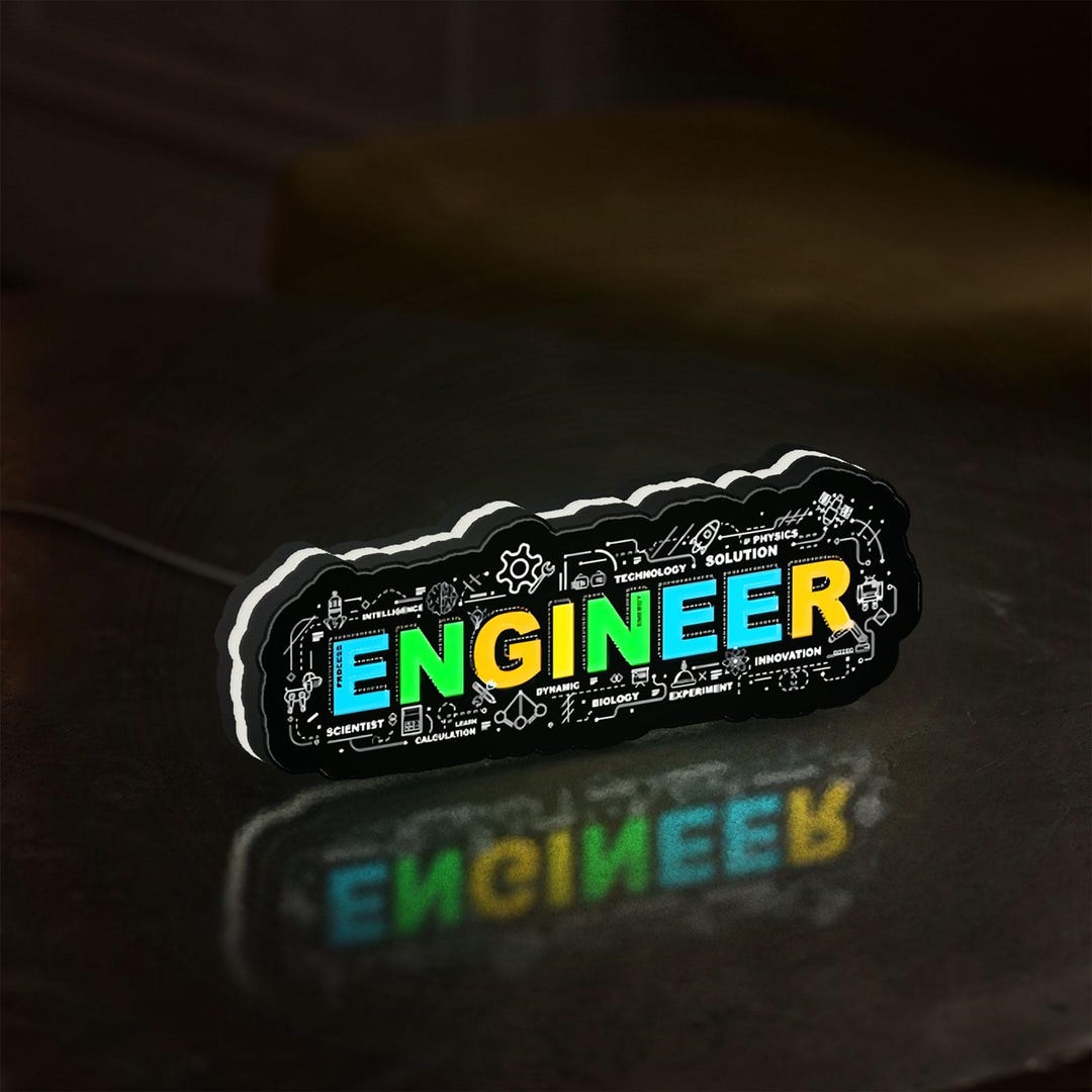 Engineer Glow Lamp - Gear Shaped Night Light, Industrial Decor for ...