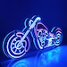 3d Lighted Motocycle Decor | Led Retro Motorcycle Wall Art | Garage ...