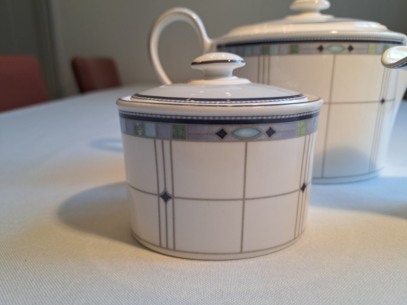 Wedgwood Quadrants Tea Pot and Cream Set - Etsy