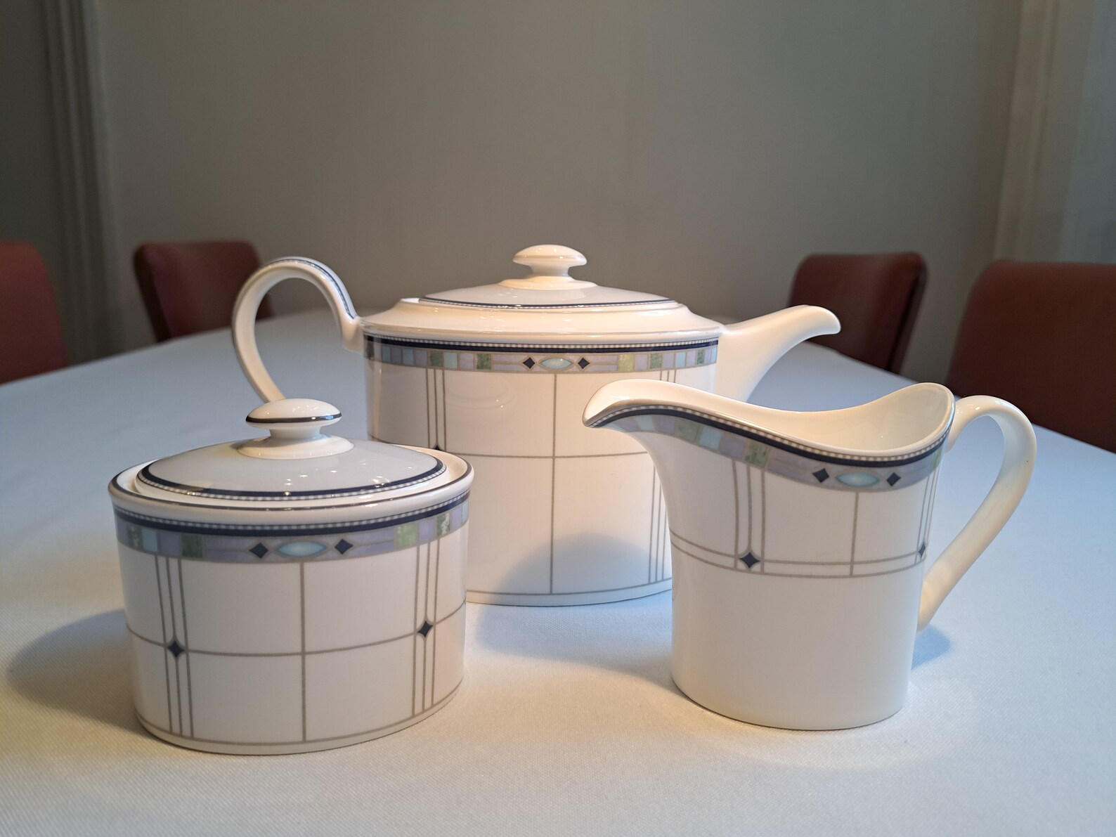 Wedgwood Quadrants Tea Pot and Cream Set - Etsy