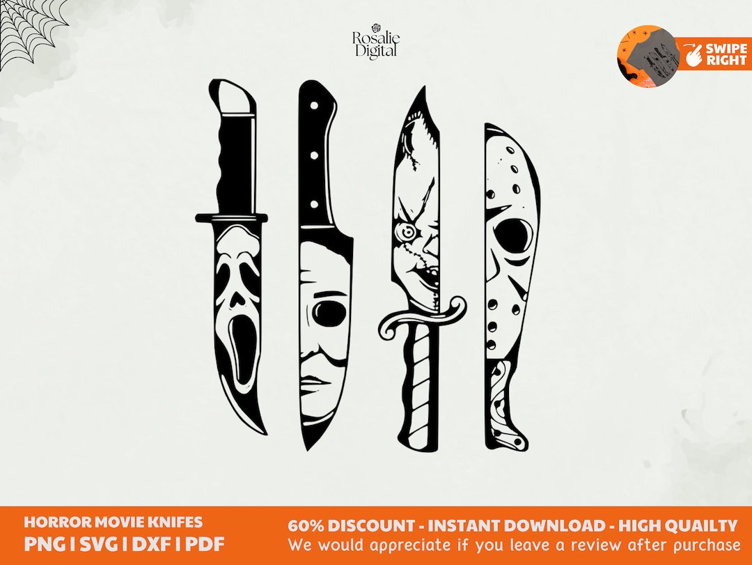 Horror Movie Knives Svg, Halloween Svg, Halloween Knife Svg Cut Files ...