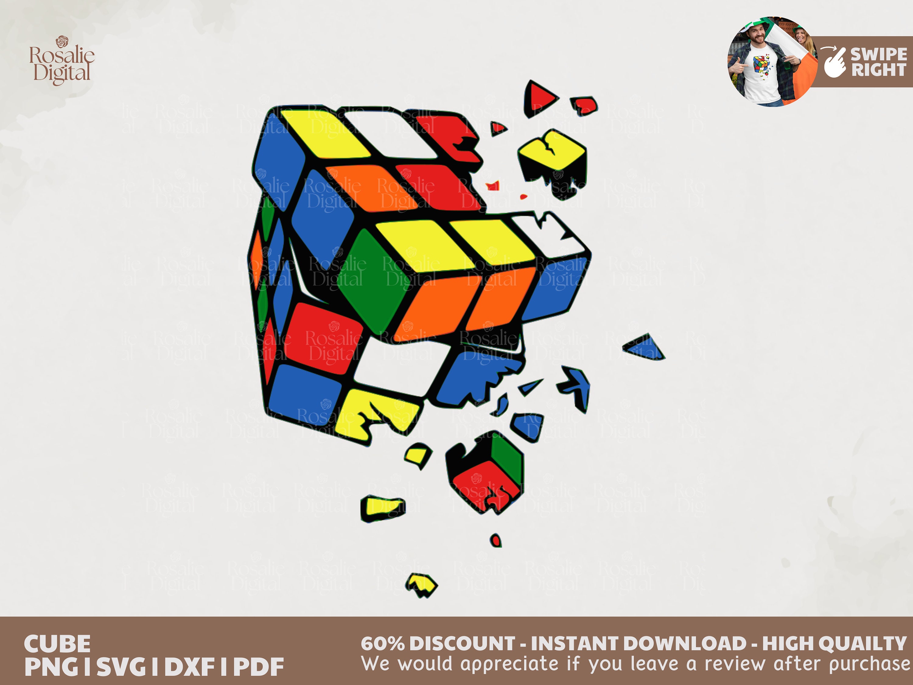 Cube Svg Shattered Rubik's Cube Svg Vector Puzzle - Etsy Australia