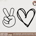 Peace and Love SVG File, Peace Love Svg, Peace Sign SVG Files for ...