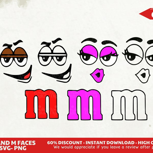 M and M Ornament Svg - Etsy