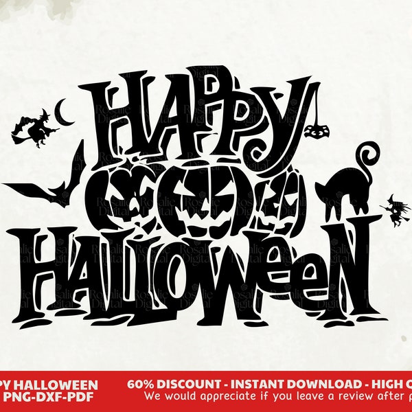 Happy Halloween Svg - Etsy