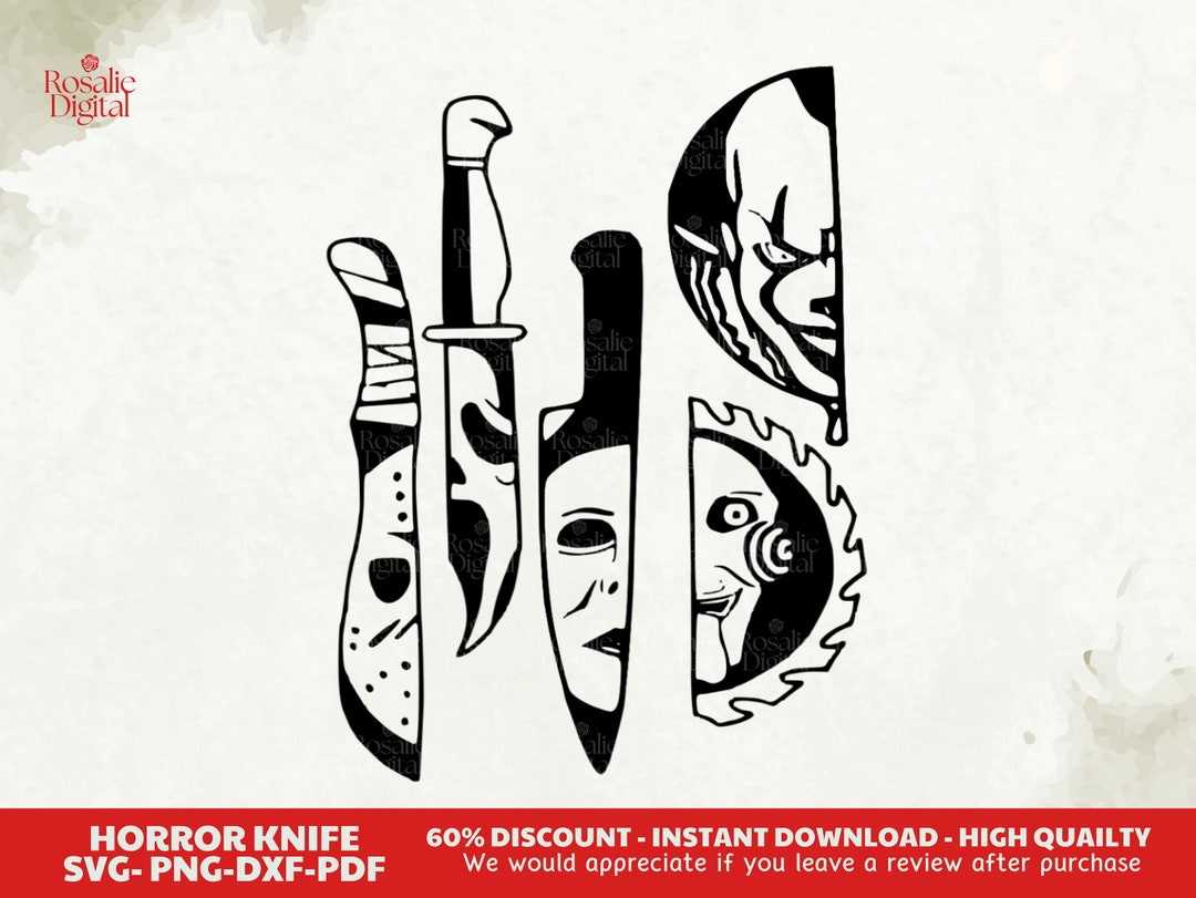 Horror Knife Svg, Horror Friends Svg, Halloween Svg Cut Files for ...