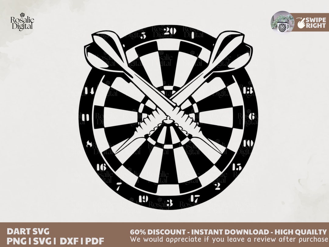 Dart Svg,silhouette, Darts Game Svg, Dart Board Svg File for Cricut ...