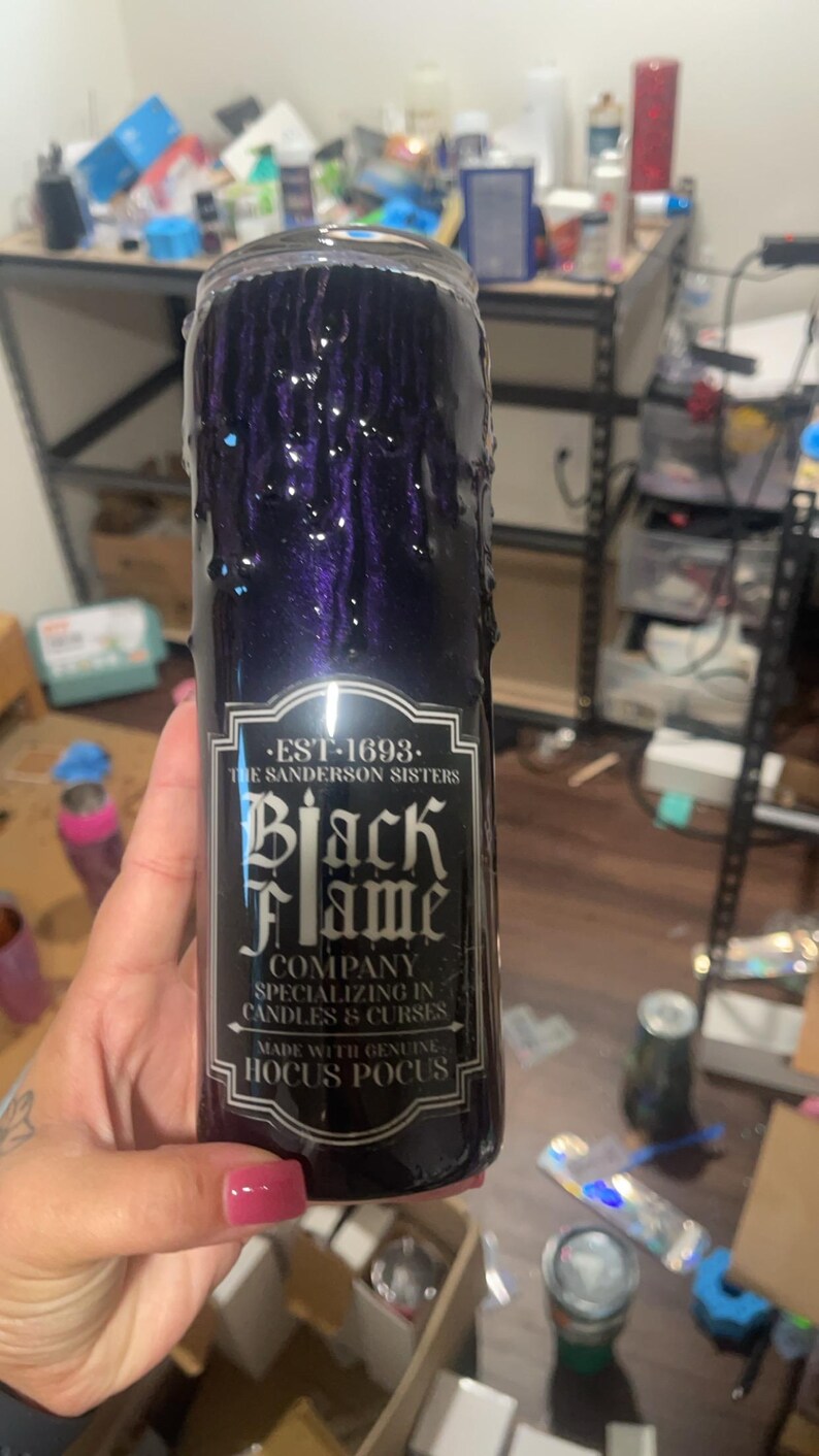 Black Flame Tumbler - Etsy