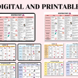 Pharmacology Cheat Sheet Bundle | Pharmacology Notes | Nursing Study ...