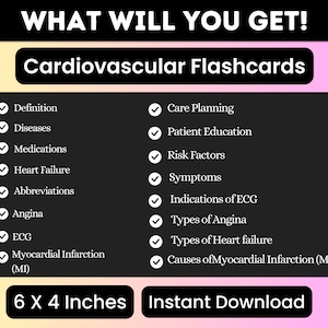15 Cardiovascular Flashcards Printable | Nursing Students Notes ...