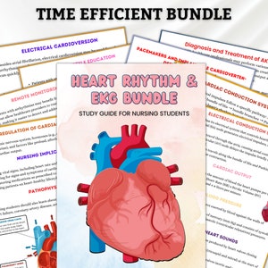 Heart Rhythm & EKG Study Guide, EKG Interpretation, Dysrhythmias ...