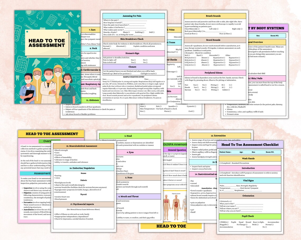 Head-to-toe-assessment Template - Nursing Study Guide - Nursing Notes ...