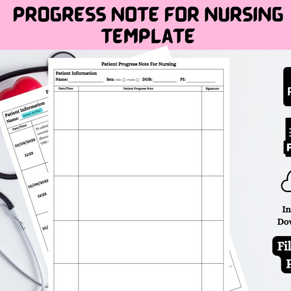 Nurse Progress Note - Etsy