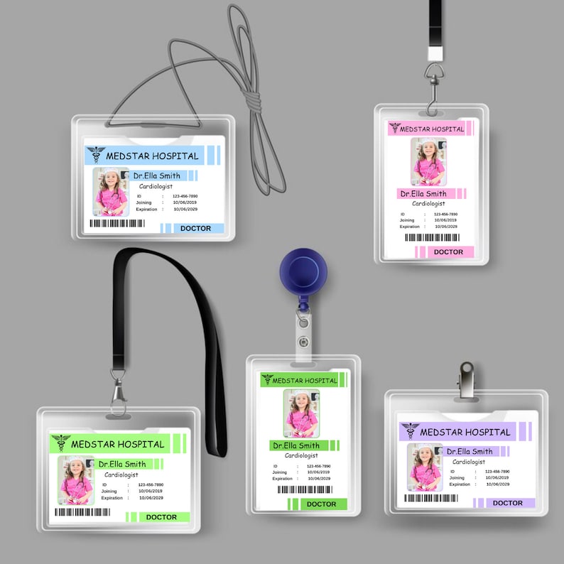 Kids Doctor ID Name Badge Doctor Badge Nurse Name Badge Medical ID ...