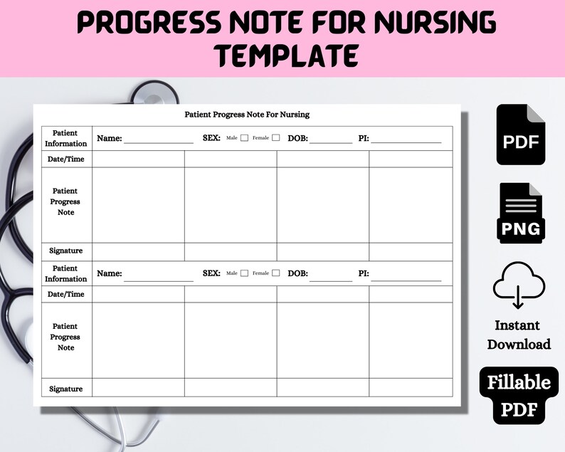 2 Patients Nursing Progress Note Template Patient Progress Notes Nurse ...