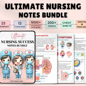Ultimate Nursing Notes Bundle, Nursing Bundle, Anatomy and Physiology ...