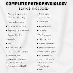 Complete Pathophysiology Study Guide | Nursing Notes | 2025 Edition - Etsy