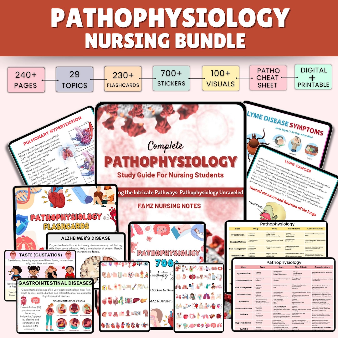 The Complete Pathophysiology Nursing Bundle | Nursing School Notes ...