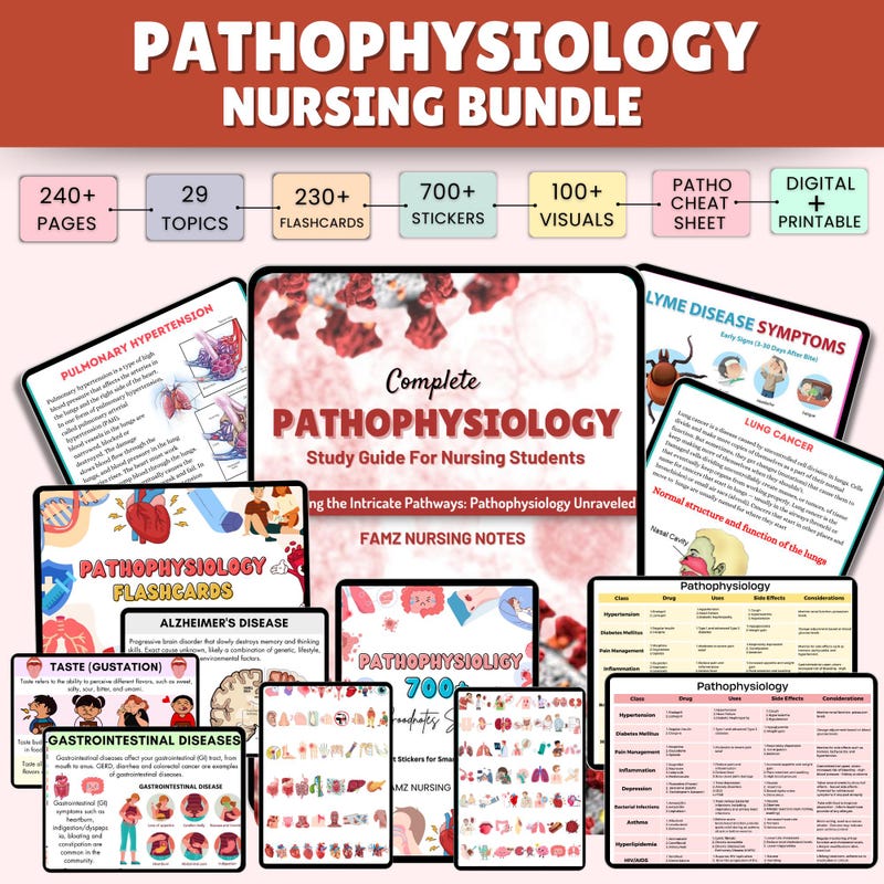 Pathophysiology for Nurse - Etsy