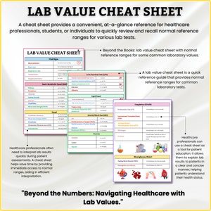 6 Pages Lab Values Cheat Sheet & Memory Tricks | Lab Values Nursing ...