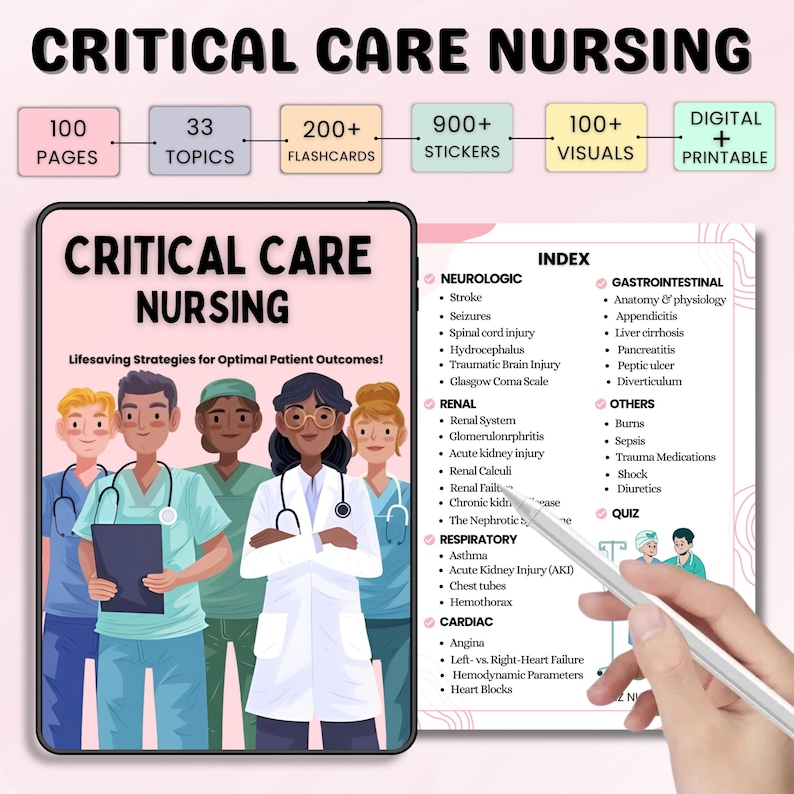 Critical Care Nursing Bundle | 32 Topics | FAMZ Nursing Notes - Etsy